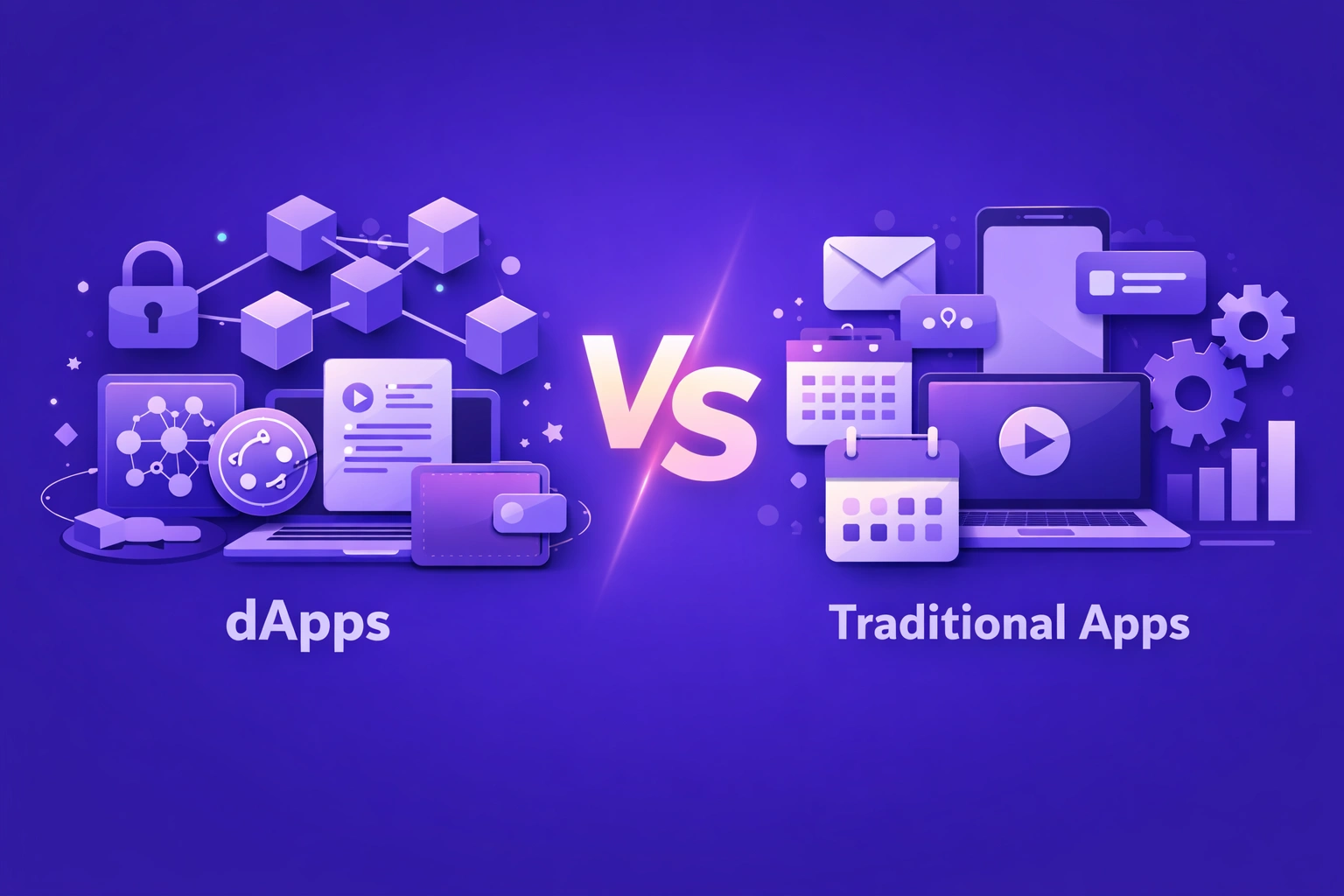 dApps vs Traditional Apps: Key Differences & Use Cases