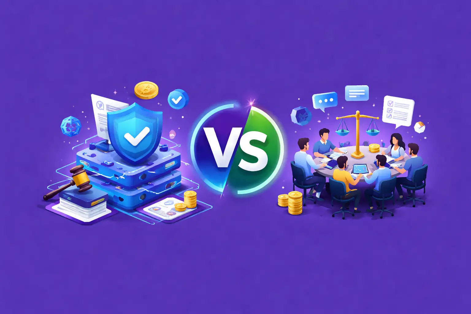 On Chain vs Off Chain Governance in Decentralized Decision Making